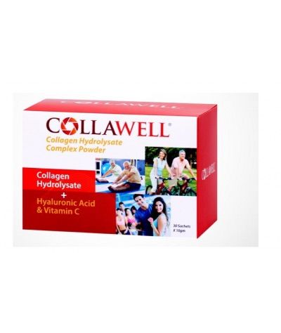 COLLAWELL COLLAGEN HYDROLYSATE COMPLEX POWDER 30 SACHETS X 10G | Lazada