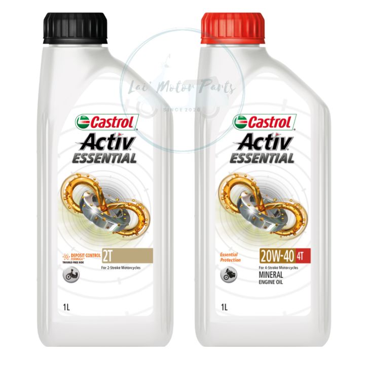 CASTROL 2T ACTIV ESSENTIAL 4T ACTIV ESSENTIAL MINERAL MOTORCYCLE ENGINE ...