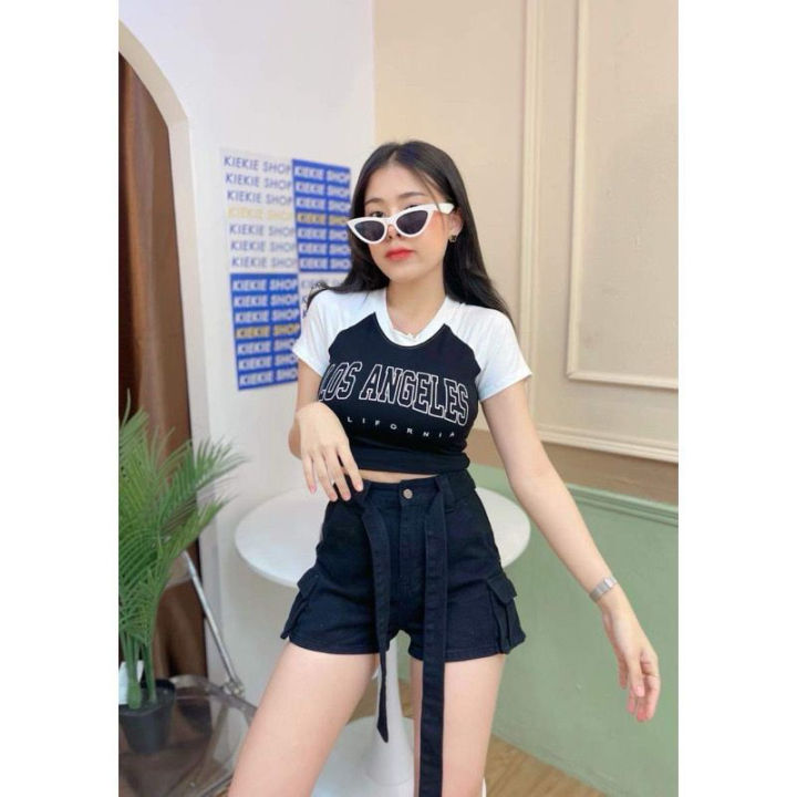 - Ready stok - Crop Top Baju Wanita Model Los Angeles Terbaru S fit to ...