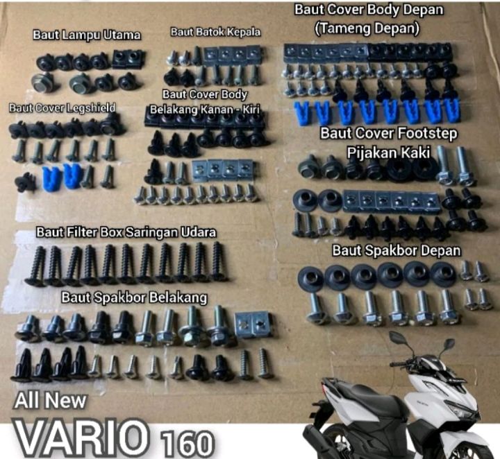 Baut fullset body Honda Vario 160 all new - Baut full body Vario 160 ...