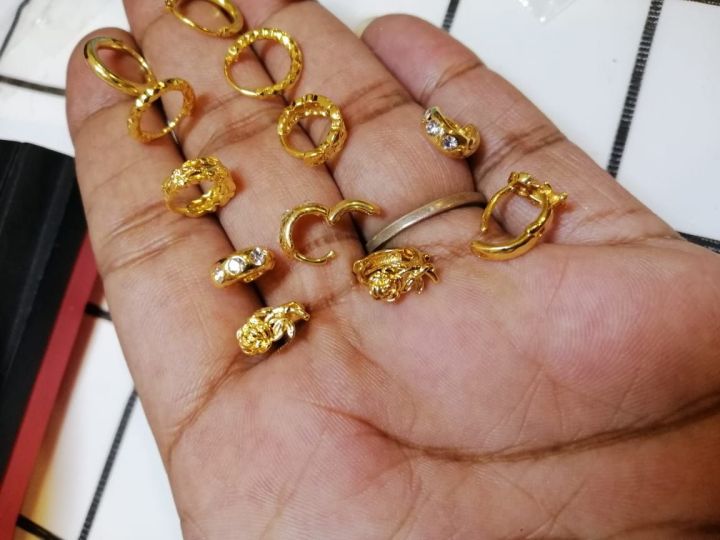 SUBANG HIDUNG NOSE RING MUKUTI SUBANG HIDUNG 1PC 24K GOLD PLATED | Lazada