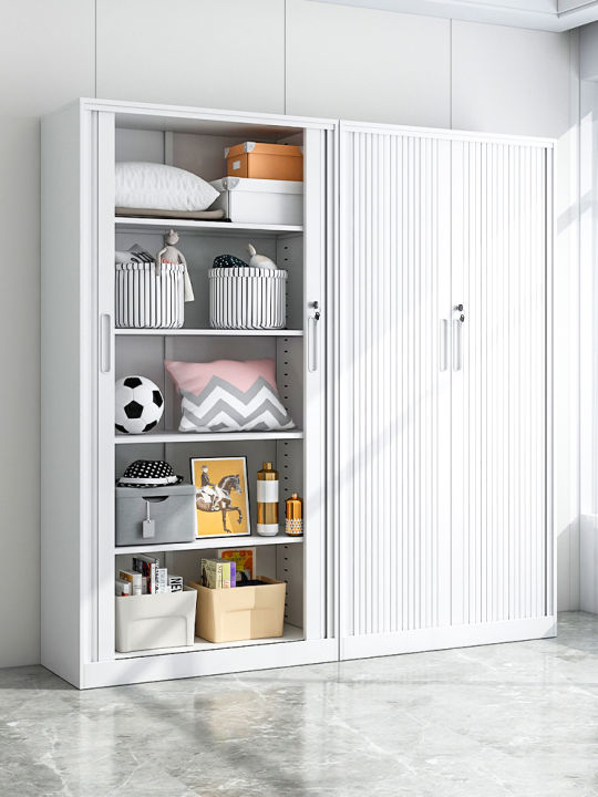 Modern Minimalist Home Balcony Bedroom Steel Cabinet Sliding Door Roll ...