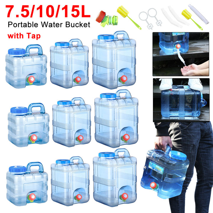 7.5/10/15L Drinking Water Container with Spigot Leakproof Camping Water ...