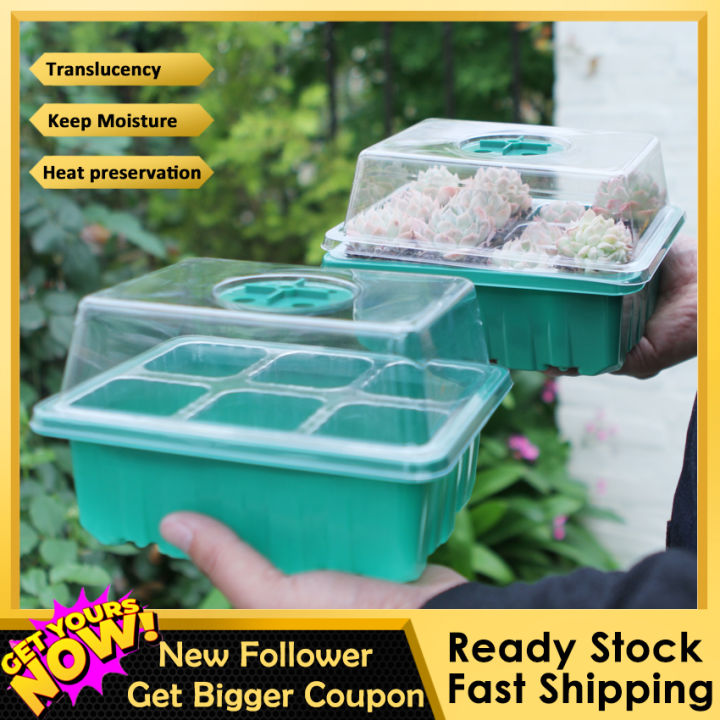 Seed starter kit for sowing tray, 6 large cell mini plant growth kit ...