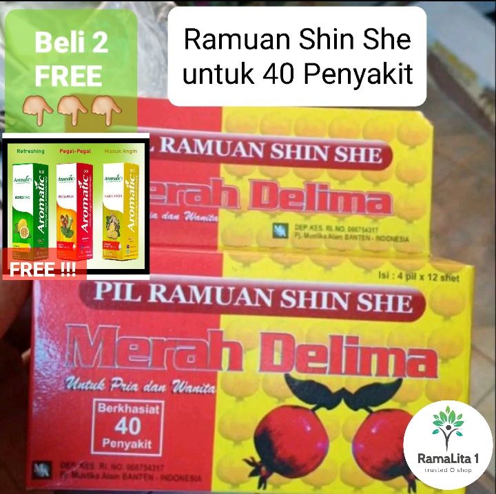 PROMO Obat 40 Penyakit Pil Ramuan Shin she Merah Delima (Asli Ijin ...