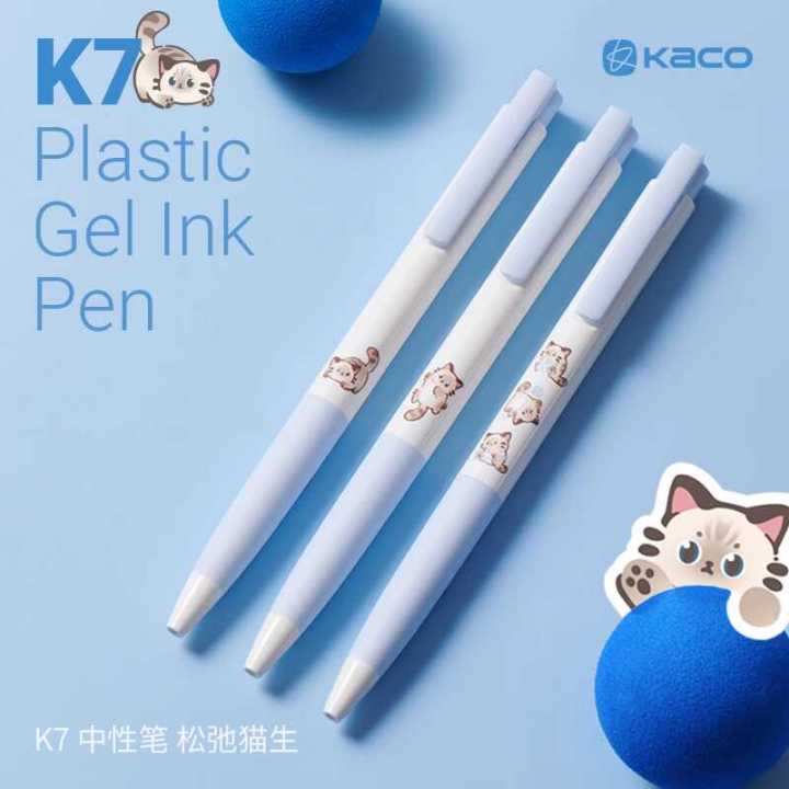 3 Pcs/Set KACO Rocket Gel Pen 0.5 Black Cat Series Low Gravity Smooth ...