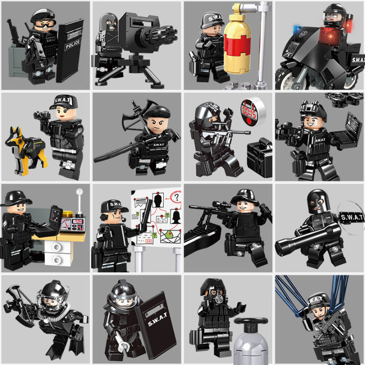Terrorism Countermeasure Special Forces Miniature Soldier Blocks Armed ...