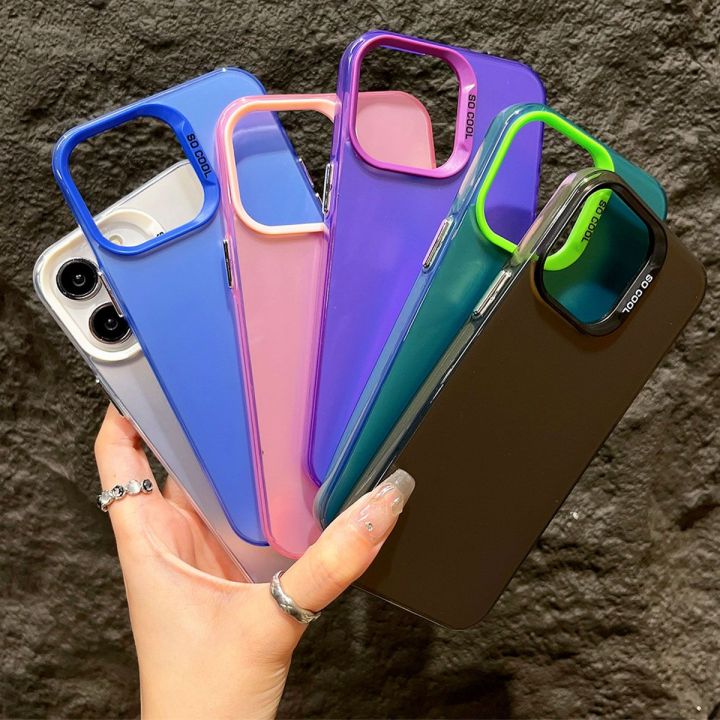 NORVIK Luxury Metallic Aurora Skin Phone Case IMD Hard Back Cover Soft ...