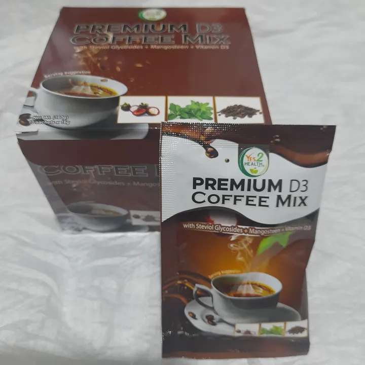 PREMIUM D3 COFFEE MIX with stevia Glycosides + Mangosteen+Vit.D3 | Lazada PH