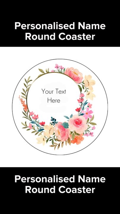 Personalised Round Name Coaster Customised Ceramic Gift Coaster With ...