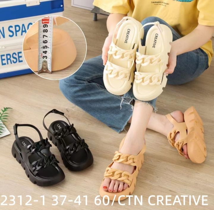 Sandal wanita viral trendy model terbaru sendal wanita kekinian ...