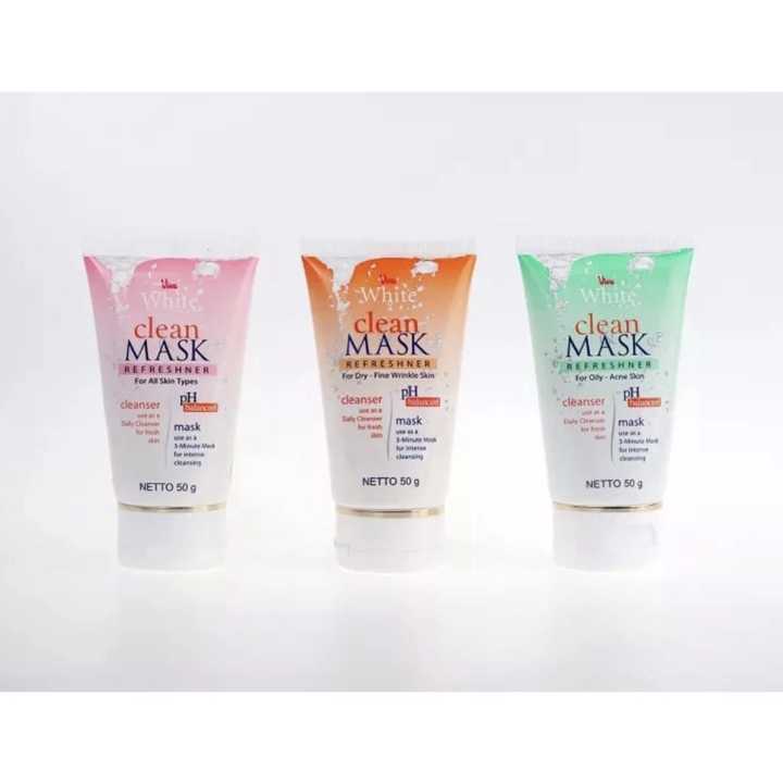 Viva White Clean Mask Refreshner Face Cleanser / All Skin Types / Dry ...