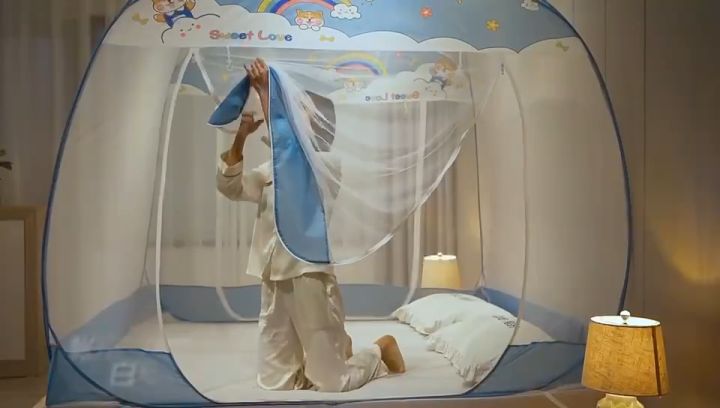 【Baby Mosquito Net】Foldable Storage Household Mosquito Net With Zipper ...