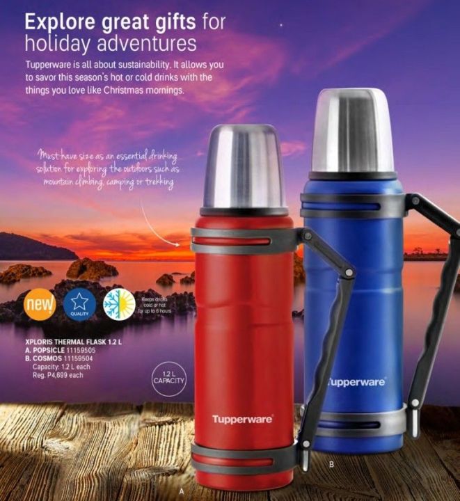 Tupperware Xploris Thermal Flask 1.2L | Lazada PH