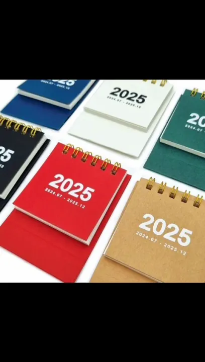 2025 Mini Calendar Desktop Calendar Small Kalendar Office Decor English ...