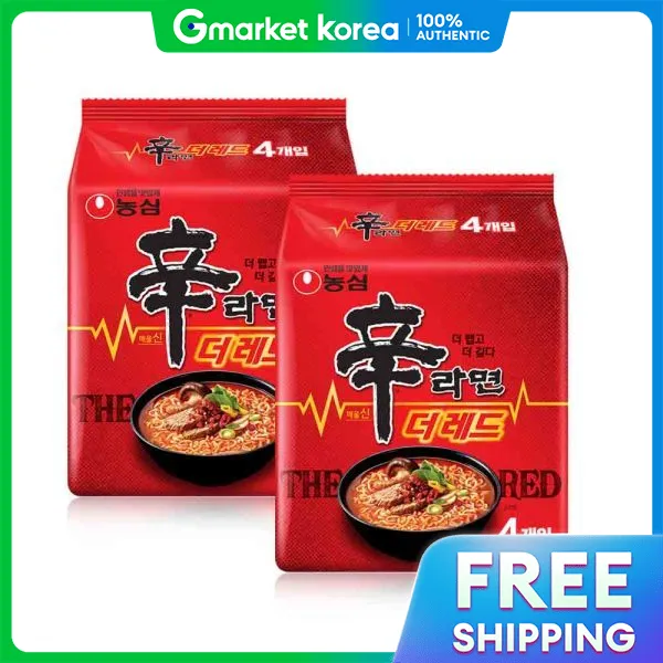 Nong Shim | Nongshim Enhanced Spicy Shin Ramyun Red 125g 4 Packs Multi ...