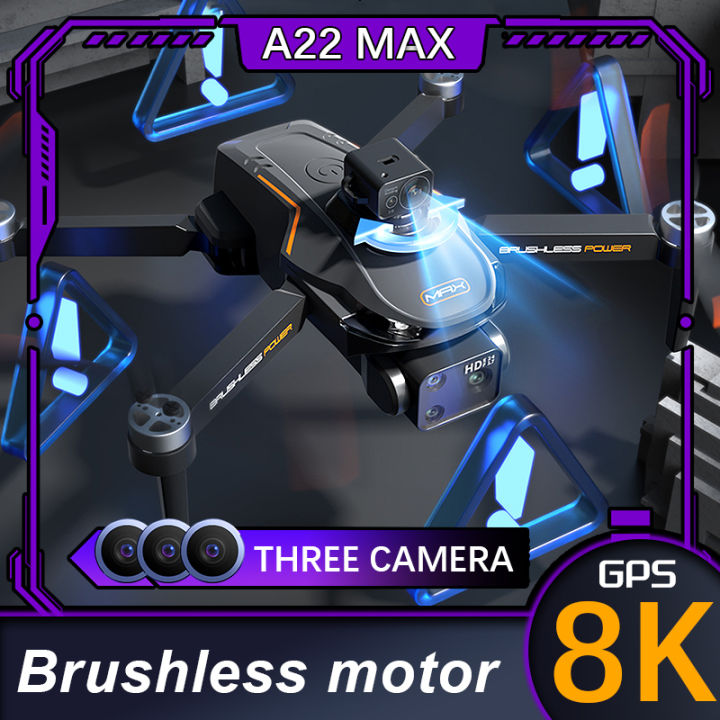 A22 Brushless Motor GPS Drone with 8K FPV Camera RC Quadcopter 30-min Flight Time Foldable Drone ...