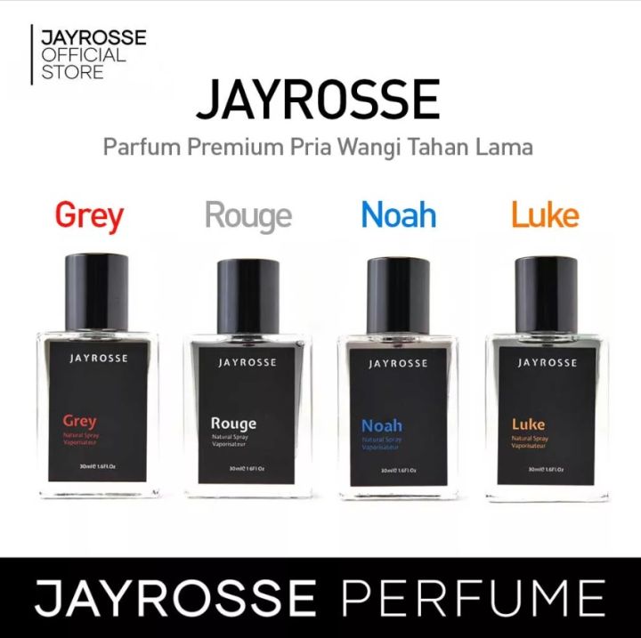 Parfum Jayrosse Viral Parfum Pemikat Best Seller Luke Grey Rouge Noah ...