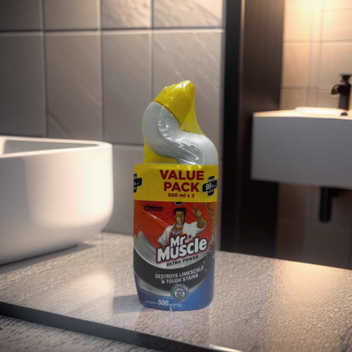 Mr Muscle Toilet Bowl Cleaner - Extra Power Toilet Shield (Twin pack ...