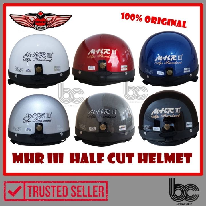MHR III HALF CUT HELMET / MHR 3 STENG KURA KURA / TOPI KELEDAR SEPARUH ...