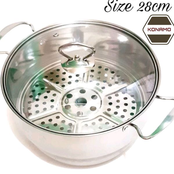 PANCI STEAMER STAINLESS 28CM STAINLESS NAGAKO - EURO STEAMER POT ...