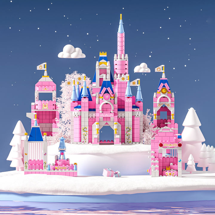 Boxed 6 In 1 Princess Castle City House Holiday Villa Building Blocks ...