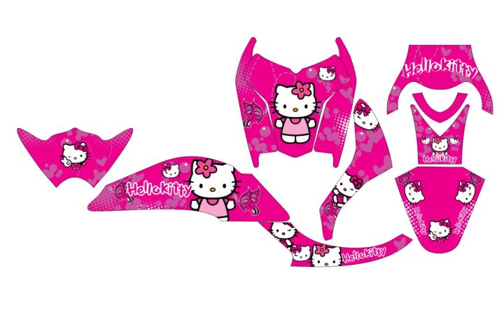 Decal stiker Yamaha Fino full Dasbor motif Hello Kitty | Lazada Indonesia