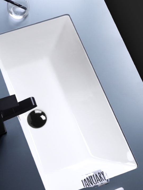 DOSC 27 Inch Rectangular Flat Bottom Undermount Bathroom Sink Hotel ...