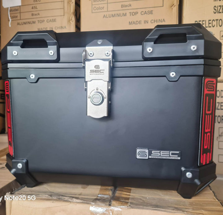 SEC Kryptonite 45L Hard Plastic Top Box with Backrest | Lazada PH