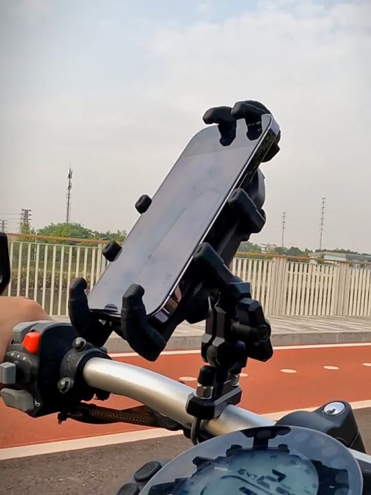 Motorcycle shock-absorbing mobile phone holder electric vehicle riding ...