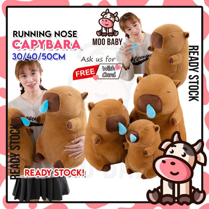 Moo Baby Running Nose Capybara Plushie Anak Patung Capibara Capybara ...
