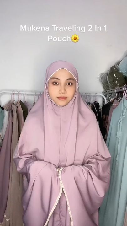 Mukena Dewasa Premium Traveling 2 in 1 Pouch Mini | Lazada Indonesia