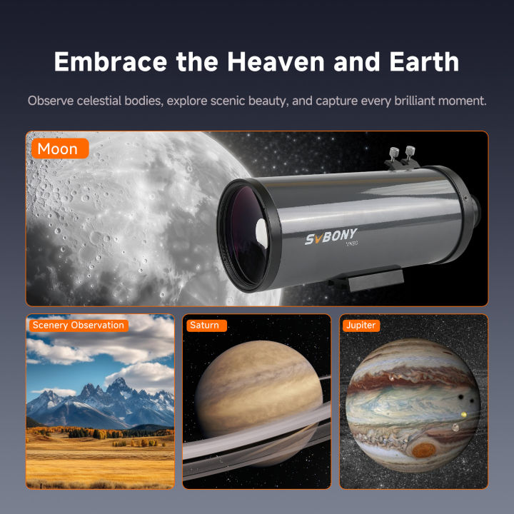 SVBONY MK90 Telescope Maksutov-Cassegrain Compound-Style Reflector ...