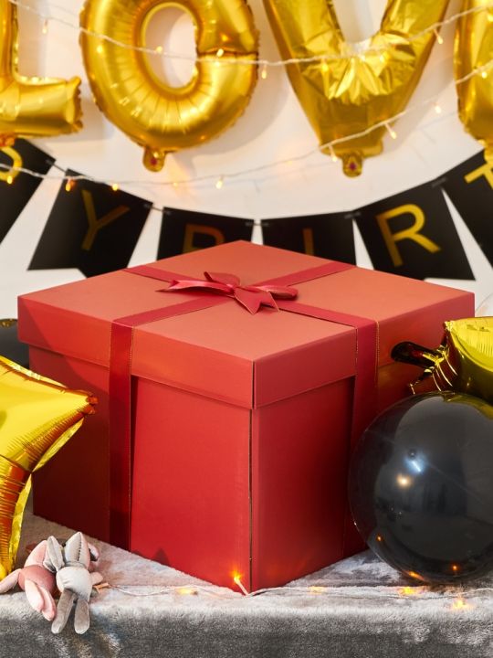 Red Wedding Gift Box Box Oversized Birthday Gift Box Large Gift Box ...