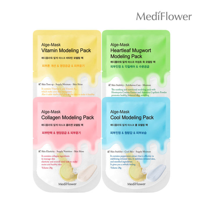 [Mediflower] Korean Facial Modeling Mask Pack 28g - Disposable & Single ...