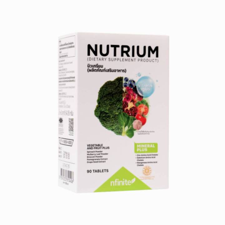 (ของแท้ 100%) Nutrium วิตามินรวม แร่ธาตุรวม ผักและผลไม้ มีไฟโตรนิวเทรีย ...