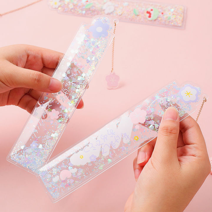 Creative Cartoon Oil Quicksand Ruler Japan and South Korea Cute Drawing ...