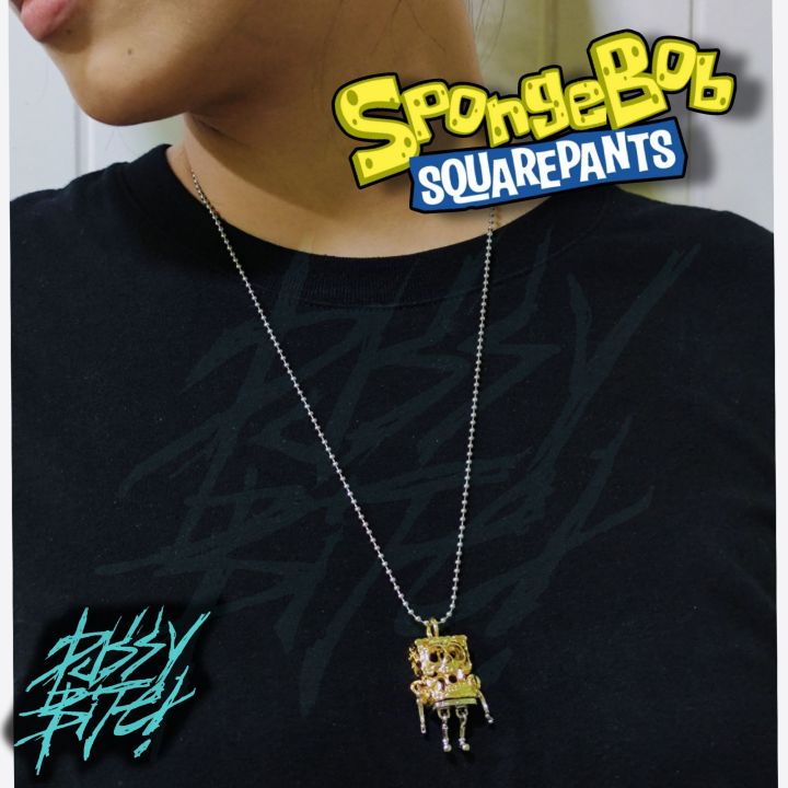 ของดี🔥hiphop🔥งานสวยมาก สร้อยคอ Spongebob 🔥กะโหลกโกธิค💥เครื่องประดับ💥 ...