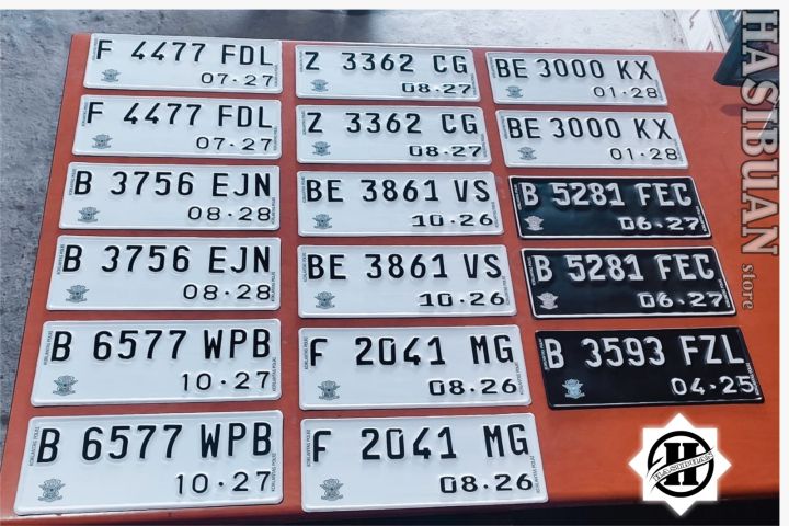 Plat Nomor Motor Terbaru / Lama Standar Samsat Putih & Hitam | Lazada ...