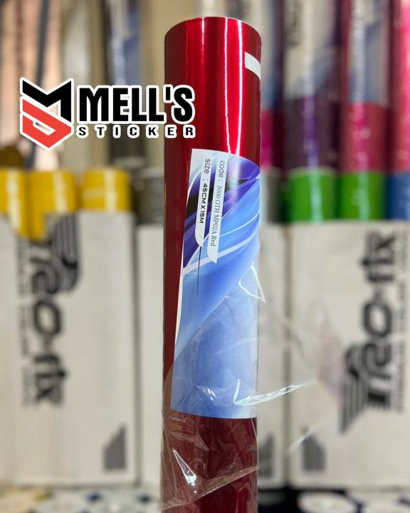 stiker skotlet profix 1 Roll merah metalik metalic merah candy lebar 45 ...