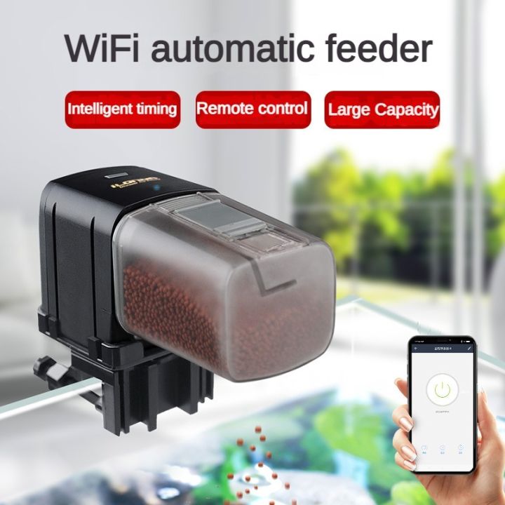 Automatic fish feeder WiFi pet intelligent feeder fish tank timed feeding goldfish turtle ...