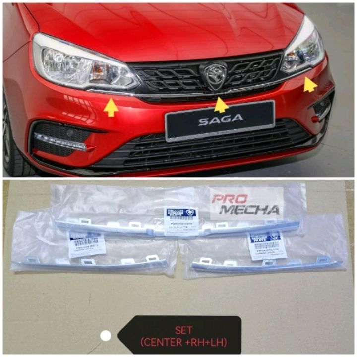 ORIGINAL PROTON SAGA VVT 2019 FRONT GRILLE LOWER MOULDING CHROME RIGHT ...
