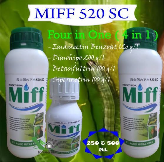 Miff Insektisida 520 SC 4 bahan aktif Emamectin Benzoat 120 g/l b ...