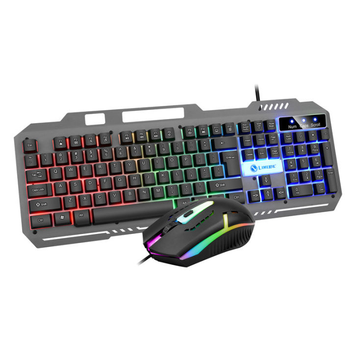 Limeide K25 Wired Gaming Keyboard Metal Typing for Notebook Desktop ...