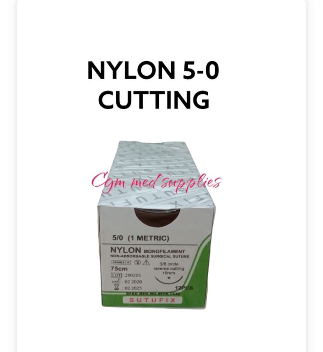 5-0 CUTTING NYLON SUTURES | Lazada PH