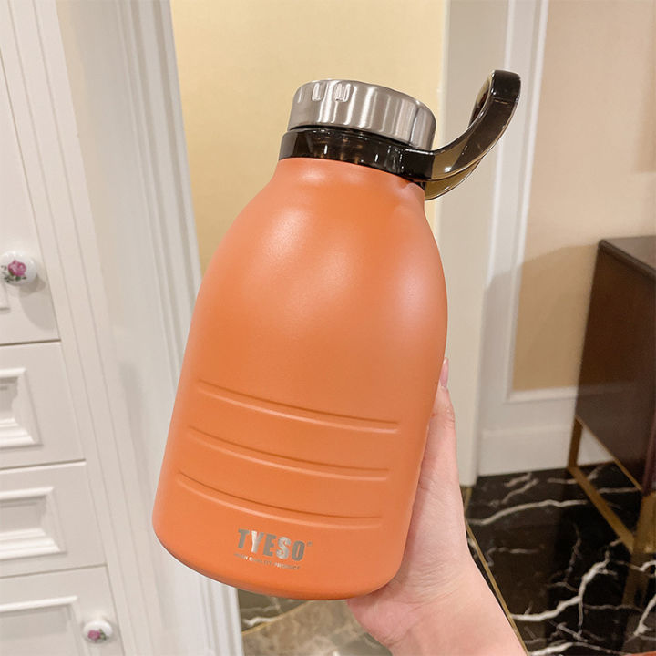 Tyeso 1900ML Vacuum Thermos 304 Stainless Steel Vacuum Thermos Sport Water Bottle with Straw ...