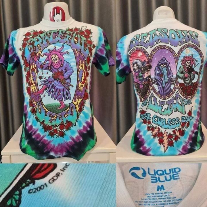 🔥Liquid blue Grateful dead เสื้อวงมัดย้อม งานลิขสิทธิ์แท้ นำเข้า-USA ...