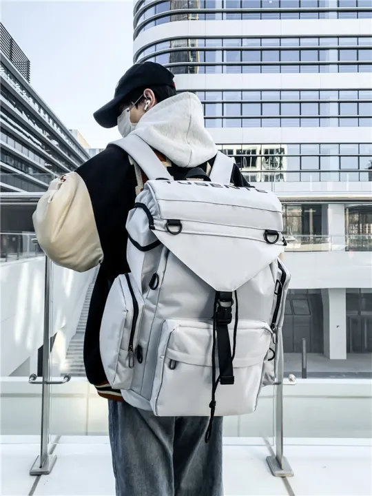 Large Capacity Short Trip Travel Backpack Trendy Streetwear Workwear ...