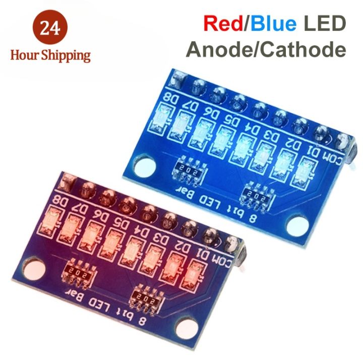 3 3v 5v 8 Bit Blue Red Common Anode Cathode Led Indicator Module