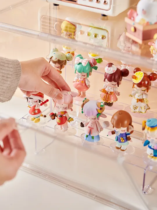 Clear Acrylic Display Case Magnetic Popmart Display Box with 3 Tier ...